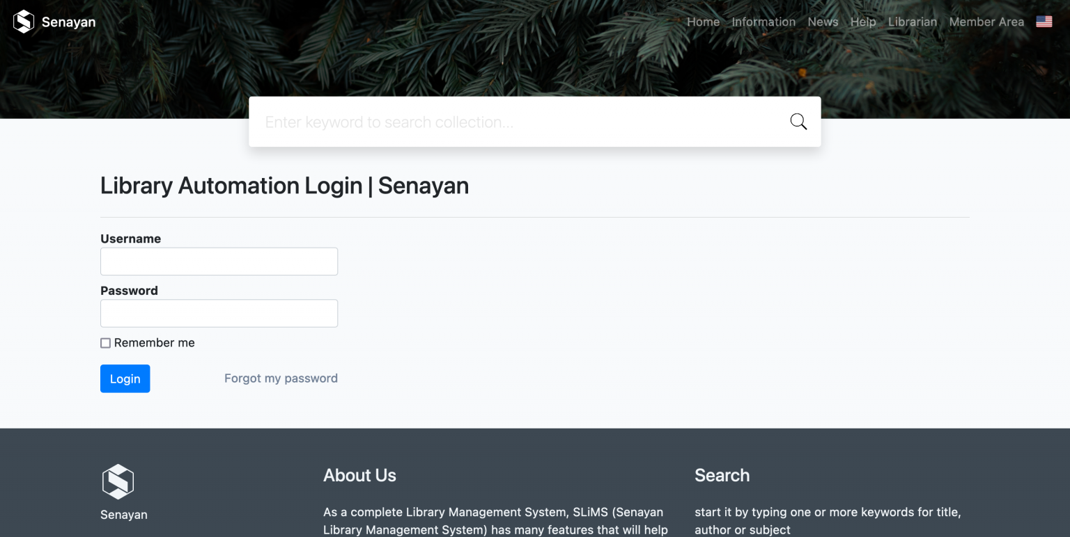 How to login backend panel of slims - Lyssa